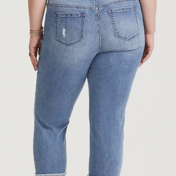 torrid | Jeans | Torrid Distressed W Lace Detail Boyfriend Jeans | Poshmark
